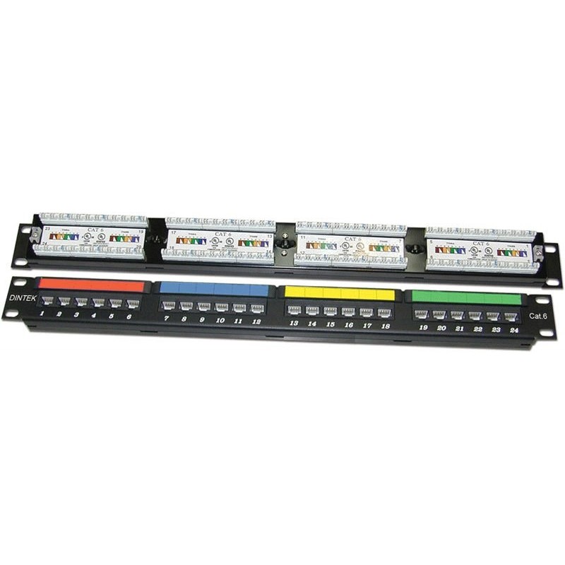 Dintek Cat6 UTP 24 port Patch Panel - MICROVIEW NIGERIA